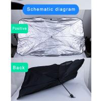China Xiamen X301 Car Front Windshield Glass Sunshade with Plastic Handle and Steel Frame for sale