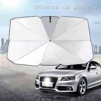 China 190T Ponegee Fabric Front Windshield Car Sunshade with Advertising and Foldable Design for sale