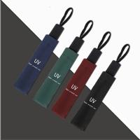 China 21inch Folding Windproof Manual Open Fold Umbrellas Minimalism Style for Sun Protection for sale
