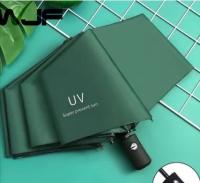 China Rubber Coated Handle Automatic Umbrella for Business Promotion and Sun Protection for sale