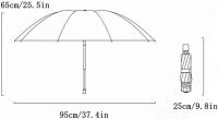 China Adults Manual Open Rainbow Umbrella With Reflective Strip Safety 3 Folding Umbrella for sale