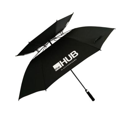 China 30 Inch Ventilated Golf Umbrella with Logo Printing Double-Layer and Windproof Design for sale