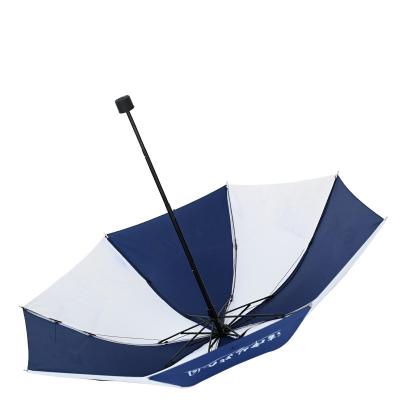 China Manual Control Blue and White Dual- Advertising Umbrella for Adults Custom Logo Printing for sale