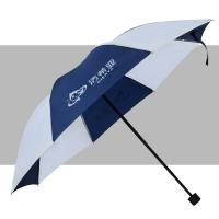 China Manual Control Blue and White Dual- Advertising Umbrella for Adults Custom Logo Printing for sale
