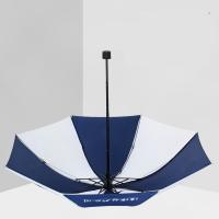 China Manual Control Blue and White Dual- Advertising Umbrella for Adults Custom Logo Printing for sale