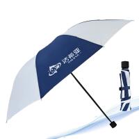 China Manual Control Blue and White Dual- Advertising Umbrella for Adults Custom Logo Printing for sale
