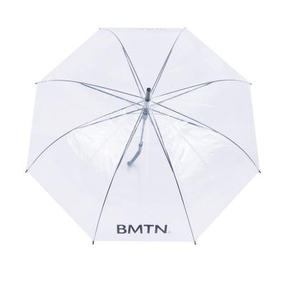 China Transparent PVC Color Straight Rod Umbrella Three-Folding Design for All in 1 Function for sale