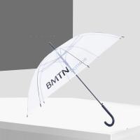 China Transparent PVC Color Straight Rod Umbrella Three-Folding Design for All in 1 Function for sale