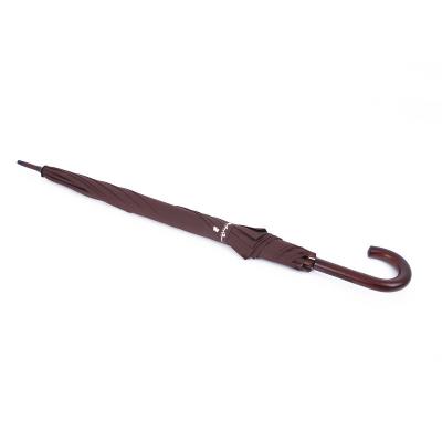 China Fully-automatic Sunscreen Long Handle Golf Umbrella with Bent Hook and Customized LOGO for sale