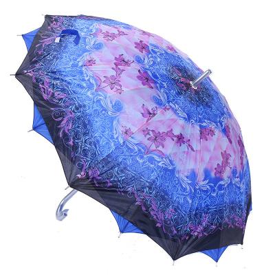 China Minimalism Style 16K 23inch Double Layer Straight Umbrella for All in 1 Functionality for sale