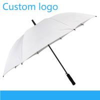 China 190T Pongee Fabric Material 8K 27inch Straight White Outdoor Advertising Box Umbrella for sale