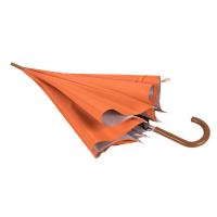 China Auto Open Full Body Umbrella Orange Custom Bank Logo Hook Handle with 100cm Diameter for sale