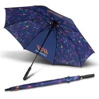 China Popular Customized Logo and Pattern Sublimation Umbrella with Rubber Coating Handle for sale