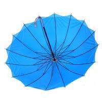 China Metal Coated Shaft Pongee Panel Market Umbrella for Fashionable Outdoor Advertising for sale