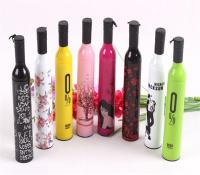 China Travel Occasion 8K 21inch Fold Umbrella with Wine Bottle Advertising Printing Design for sale