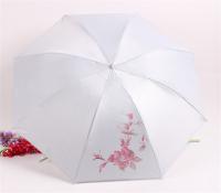 China Travel Occasion 8K 21inch Fold Umbrella with Wine Bottle Advertising Printing Design for sale