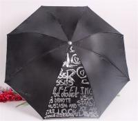 China Travel Occasion 8K 21inch Fold Umbrella with Wine Bottle Advertising Printing Design for sale