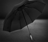 China 23inch 10K 190T Pongee Automatic Folding Umbrella with Auto Open Close and Steel Shaft for sale