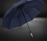 China 23inch 10K 190T Pongee Automatic Folding Umbrella with Auto Open Close and Steel Shaft for sale
