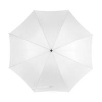 China Custom Print Logo White Polyester Fold Umbrella for Advertising or Gifts and Durable for sale