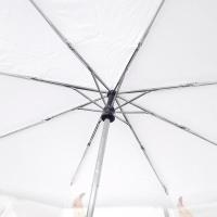 China Custom Print Logo White Polyester Fold Umbrella for Advertising or Gifts and Durable for sale