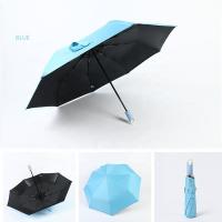 China Lock Head Handle Pure Color Custom Folding Umbrella With Logo Prints fulul automatic for sale