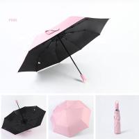 China Lock Head Handle Pure Color Custom Folding Umbrella With Logo Prints fulul automatic for sale