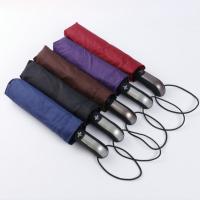 China Rubber Coating Handle Portable Automatic Travel Compact Rain Folding Umbrella for Adults for sale