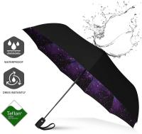 China Black Glue Sunscreen Triple Folding Umbrella for Advertising and Gifts Open Diameter 97cm for sale