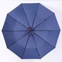 China Fully Automatic 10 Ribs Wind Resistant Solid Wood Handle Engraved with Three Fold Men's Business Umbrella for sale