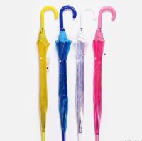 China 23inch 8K Paris Transparent Clear Umbrella for Raining Transparent Plastic J Handle for sale