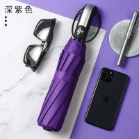 China Fully-automatic Black Pongee Travel Umbrella with 8/10/12 Ribs and Waterproof Coating for sale