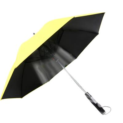 China Customized Windproof Cooling Air Fan Umbrella with Water Spray Mist and Logo Printing for sale