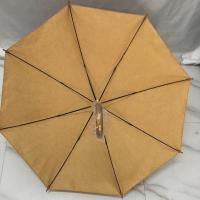 China Creative Environmental Protection Cork Fabric Sawdust Cloth Umbrella with Wooden Handle for sale