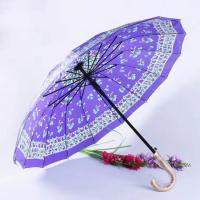 China Customized Logo Printing Golf Umbrella 21 Inch Classic Flower Design for Popular Branded for sale