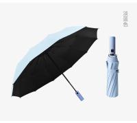 China Fully-automatic Control and Operation Promotion Custom Logo Print 3 Folding Umbrella for sale