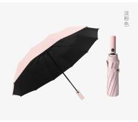 China Fully-automatic Control and Operation Promotion Custom Logo Print 3 Folding Umbrella for sale