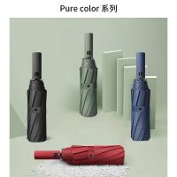 China Fully-automatic Control and Operation Promotion Custom Logo Print 3 Folding Umbrella for sale