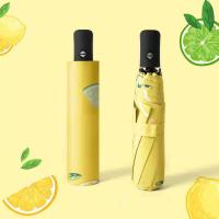 China Customized Cherries Cartoon Printing 3 Folding Market Umbrella with 190T Nylon Fabric for sale
