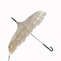 China 19 Inches Woman Pagoda Parasol Wedding Umbrella with Lace Panel and Manual Open Style for sale