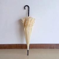 China 19 Inches Woman Pagoda Parasol Wedding Umbrella with Lace Panel and Manual Open Style for sale