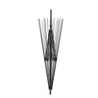 China Auto Open 24k Black Coated Metal Fiberglass Frame Windproof Umbrella Accessories for BSCI for sale