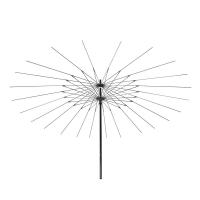 China Auto Open 24k Black Coated Metal Fiberglass Frame Windproof Umbrella Accessories for BSCI for sale