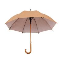 China Eco-Friendly Protection Cork Umbrella with Wooden Shaft and Handle 105cm Open Diameter for sale