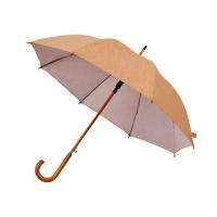 China Eco-Friendly Protection Cork Umbrella with Wooden Shaft and Handle 105cm Open Diameter for sale