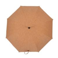 China Eco-Friendly Protection Cork Umbrella with Wooden Shaft and Handle 105cm Open Diameter for sale