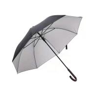 China Minimalist Design Customized 8k Black Coated Metal Fiberglass Frame Umbrella for BSCI for sale