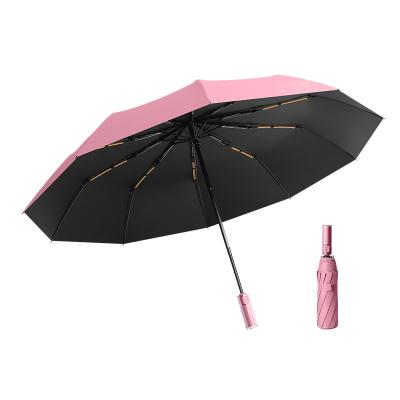 China Fully-Automatic Convenience Crystal Mechanical Handle Windproof UV Protection Umbrella for sale