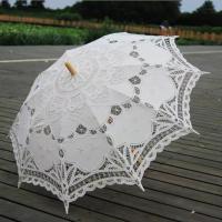 China Fiberglass Ribs Fashion Umbrella for Wedding Ceremony Lace Wedding Favors Umbrellas for sale