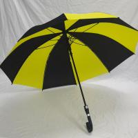 China Windproof Auto Open Golf Umbrella with Custom Logo Prints and 130cm Open Diameter for sale